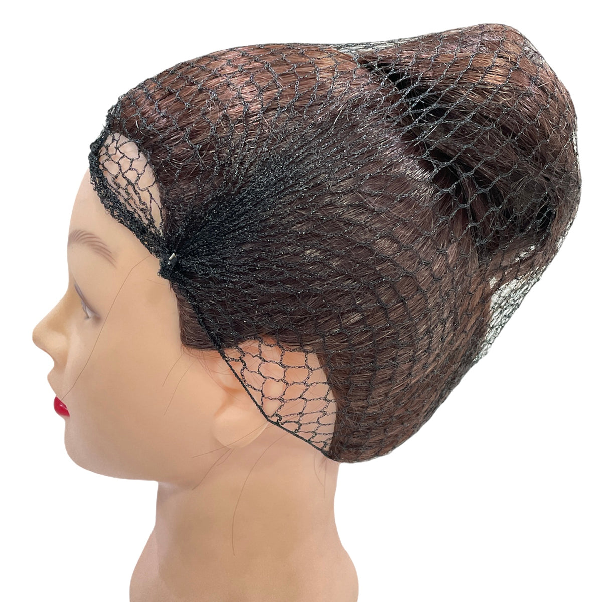 HAIRSTORY (#33-#32-B11) Basic Black Full Head Cover Hair Net (Pack of ...